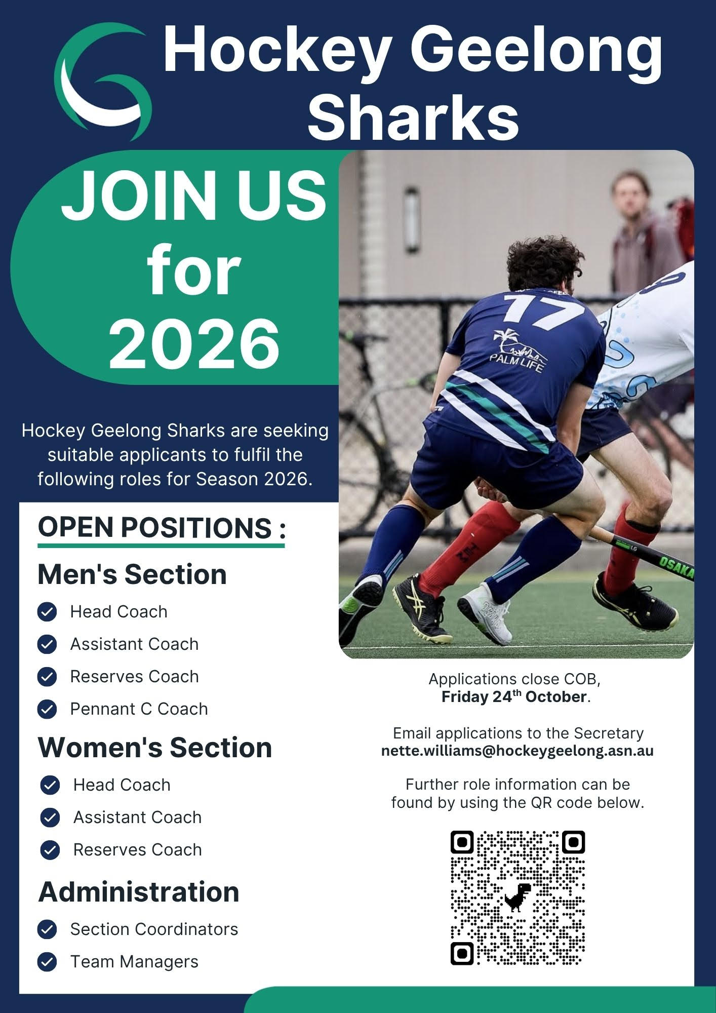 Senior Sharks 2026 - Geelong Hockey Association